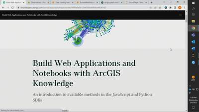 Building Web Applications and Notebooks with ArcGIS Knowledge - Esri ...