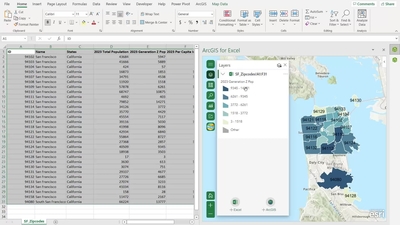 ArcGIS for Excel: Enrich By Geography - Esri Videos: GIS, Events, ArcGIS Products & Industries