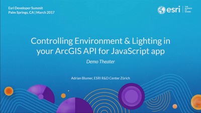 Controlling Environment & Lighting in your ArcGIS API for JavaScript App - Esri Videos: GIS ...