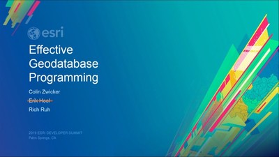 Effective Geodatabase Programming - Esri Videos: GIS, Events, ArcGIS ...