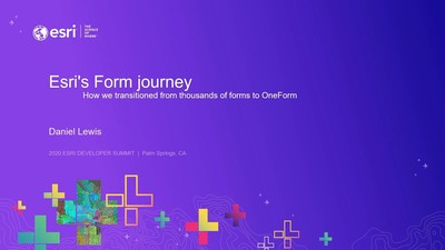 Esri's Forms Journey - From Thousands of Forms to OneForm - Esri Videos ...