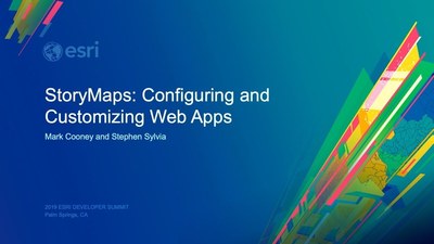 StoryMaps: Configuring and Customizing Web Apps - Esri Videos: GIS, Events, ArcGIS Products ...