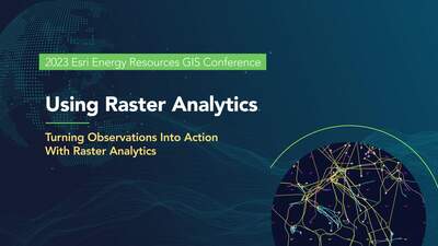 Using Raster Analytics - Esri Videos: GIS, Events, ArcGIS Products ...