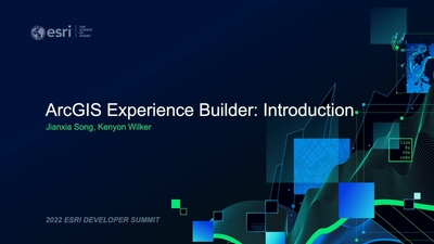 ArcGIS Experience Builder: An Introduction - Esri Videos: GIS, Events ...