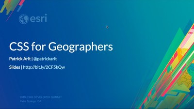 CSS for Geographers - Esri Videos: GIS, Events, ArcGIS Products ...