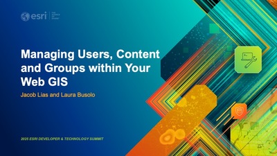 Managing Users, Content, and Groups within Your Web GIS - Esri Videos: GIS, Events, ArcGIS ...