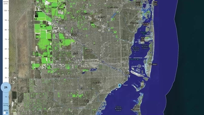 Sea Level Rise Viewer: Miami, FL - Esri Videos: GIS, Events, ArcGIS ...