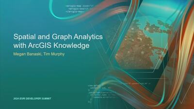 Spatial and Graph Analytics with ArcGIS Knowledge - Esri Videos: GIS ...