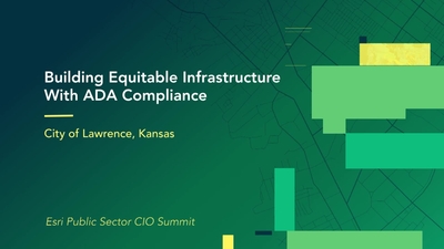 Building Equitable Infrastructure with ADA Compliance - Esri Videos ...