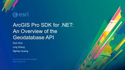 ArcGIS Pro SDK for .NET: An Overview of the Geodatabase API - Esri ...