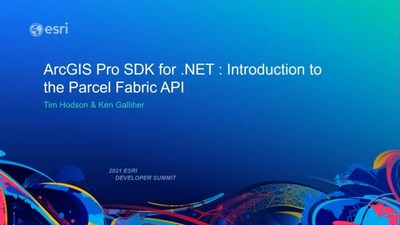 ArcGIS Pro SDK for .NET: Introduction to the Parcel Fabric API - Esri ...