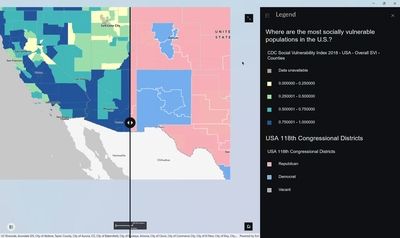 Updated side panel for swipe block maps in the ArcGIS StoryMaps ...