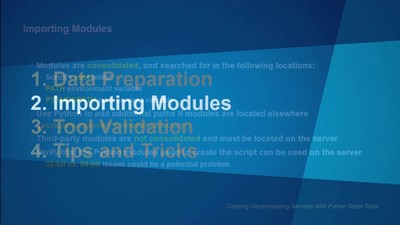 Creating Geoprocessing Services With Python Script Tools - Esri Videos: GIS, Events, ArcGIS ...