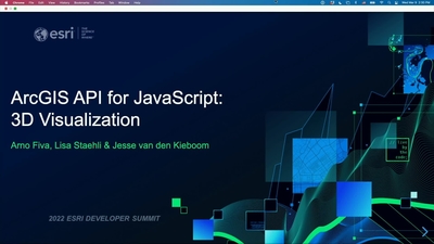 3D Visualization - ArcGIS API for JavaScript - Esri Videos: GIS, Events ...