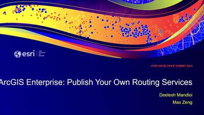 ArcGIS Enterprise: Publish Your Own Routing Services - Esri Videos: GIS ...