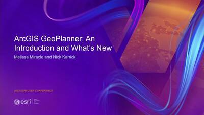 ArcGIS GeoPlanner: An Introduction and What's New - Esri Videos: GIS ...