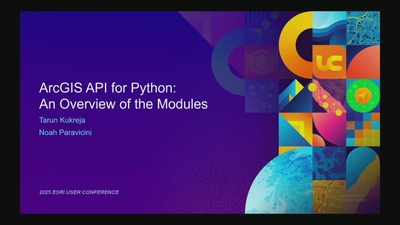 ArcGIS API for Python: An Overview of the Modules - Esri Videos: GIS ...