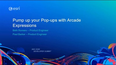 Pump Up Your Pop-ups with Arcade Expressions - Esri Videos: GIS, Events ...