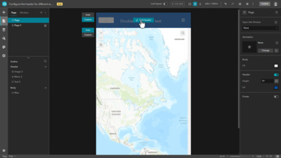 Configure the Header of a Web Experience for Different Screen Sizes in ArcGIS Experience Builder ...