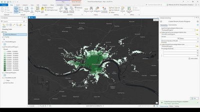 Transit Accessibility Isochrones - Esri Videos: GIS, Events, ArcGIS ...