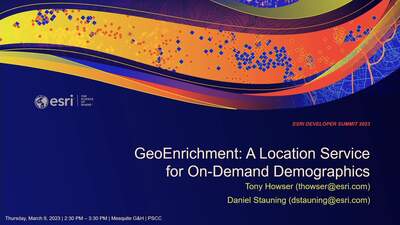 GeoEnrichment: A Location Service for On-Demand Demographics - Esri ...
