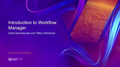 ArcGIS Workflow Manager: An Introduction - Esri Videos: GIS, Events, ArcGIS Products & Industries