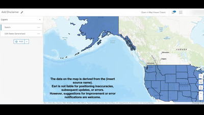 Add a Disclaimer Using a Sketch Layer in ArcGIS Online Map Viewer ...