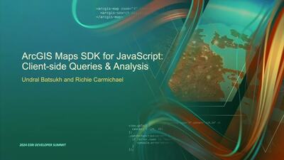 ArcGIS Maps SDK for JavaScript: Client-Side Queries & Analysis - Esri ...