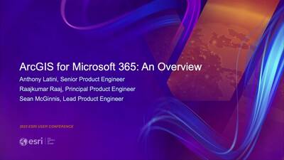 ArcGIS for Microsoft 365: An Overview - Esri Videos: GIS, Events ...