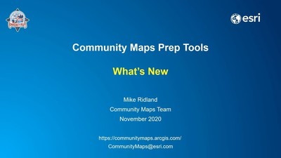 What's New in the Community Maps Data Prep Tools - Esri Videos: GIS ...