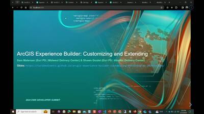 ArcGIS Experience Builder: Customizing and Extending - Esri Videos: GIS, Events, ArcGIS Products ...