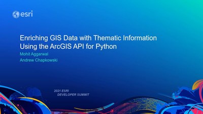 Enriching GIS Data with Thematic Information Using the ArcGIS API for ...