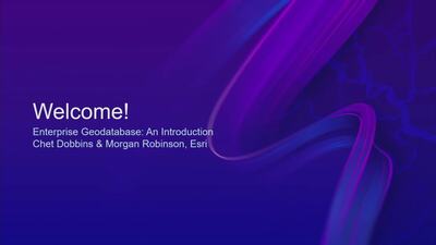 Enterprise Geodatabase: An Introduction - Esri Videos: GIS, Events ...