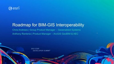 Roadmap for BIM-GIS Interoperability - Esri Videos: GIS, Events, ArcGIS ...
