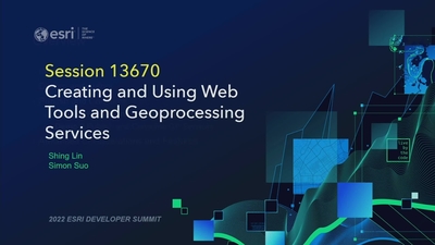 Creating and Using Web Tools and Geoprocessing Services - Esri Videos ...