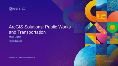 ArcGIS Solutions: Public Works and Transportation - Esri Videos: GIS ...