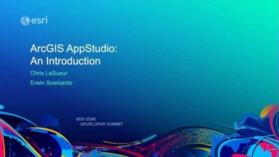 ArcGIS AppStudio: An Introduction - Esri Videos: GIS, Events, ArcGIS ...