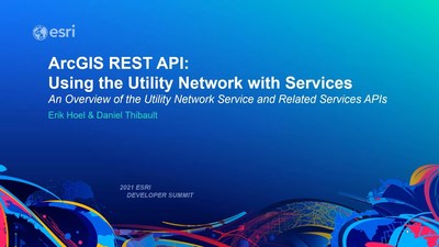 ArcGIS REST API: An Overview of the Utility Network Service and Related ...