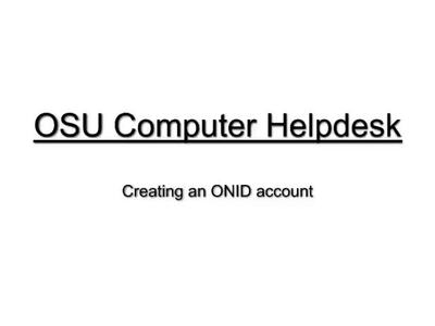ONID: How to Sign Up for an ONID Account - OSU MediaSpace