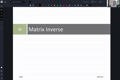 Matrix Inverse - OSU MediaSpace