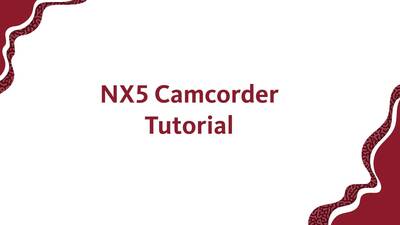 Sony NX5 Camera Tutorial - OSU MediaSpace