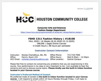 FHOL F20 - Syllabus Walk-Through - Edutube