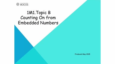 Topic B Tutorial: Counting On From Embedded Numbers - Oneida Herkimer ...