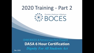 OHM Safety DASA Video - Oneida Herkimer Madison BOCES Support Services