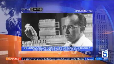 March 26, 1953: Dr. Jonas Salk Announces he successfully tested a ...