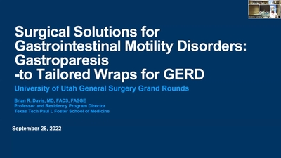 9/28/2022 Surgical Solutions for Gastrointestinal Motility Disorders ...
