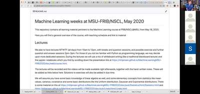 Machine Learning course at FRIB/NSCL, May 26 Lecture - MSU MediaSpace