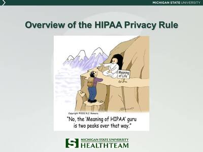 HIPAA Overview - MSU MediaSpace