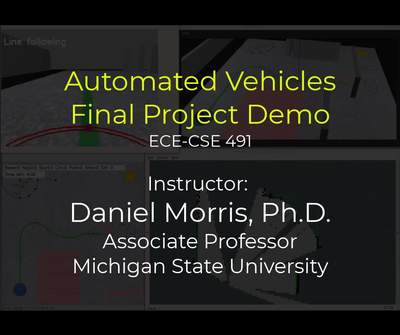 Final Project for Automated Vehicles, ECE-CSE 491, 2020 - MSU MediaSpace