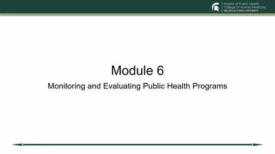 Module_6_Lecture__Monitoring_an_Evaluation_2024 - MSU MediaSpace